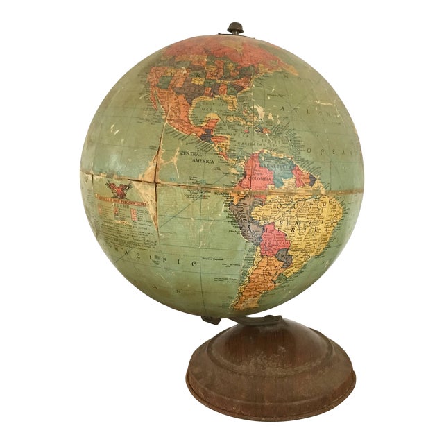 Vintage Replogle 10-Inch Globe, circa 1940 | Chairish