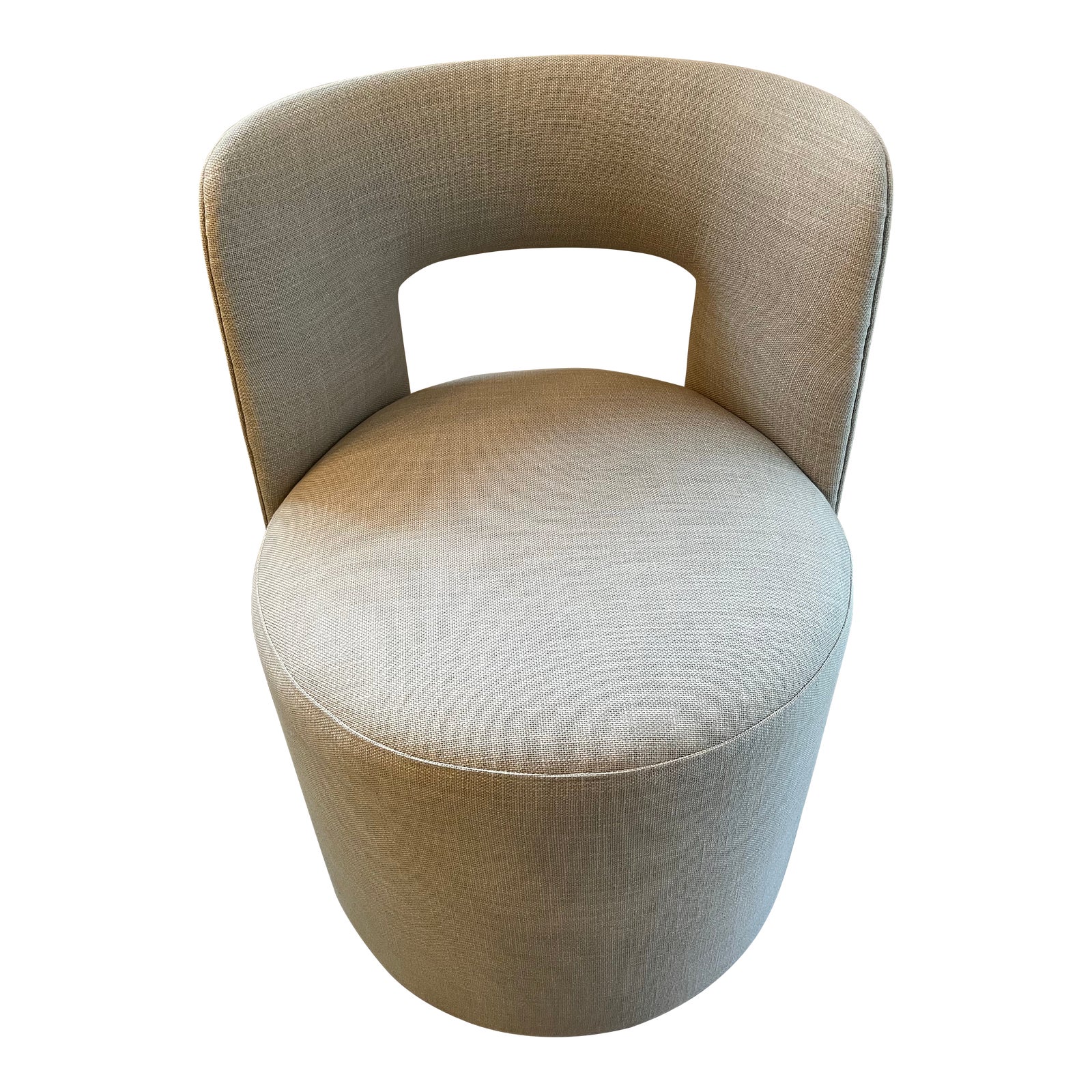 Rh Reynaux Open-Back Dining Chair in Dove | Chairish