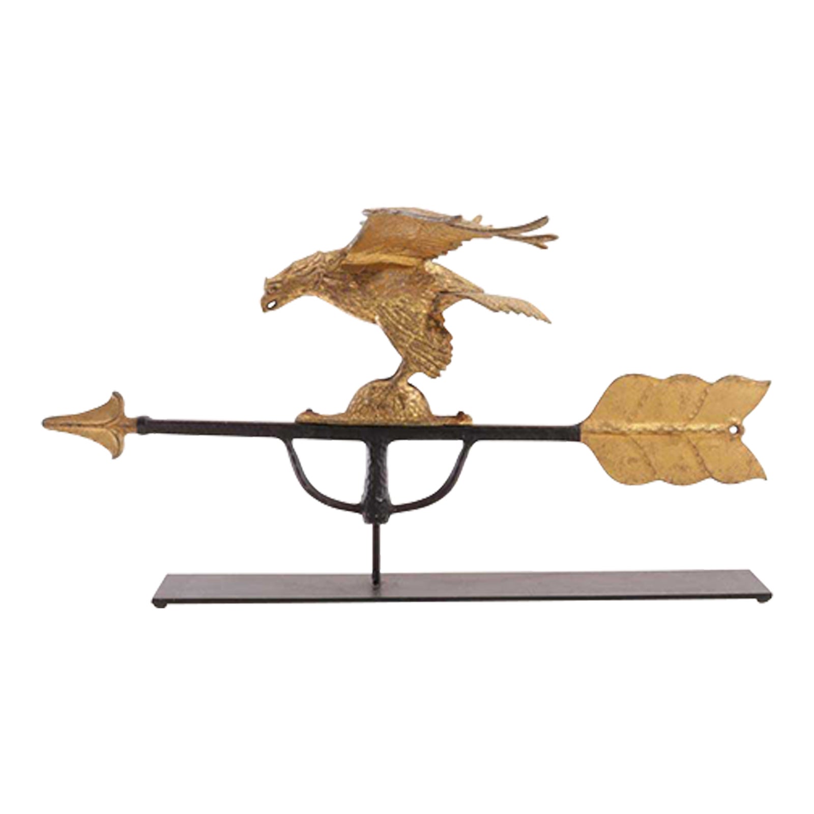 19th Century Federal Style Gilt Eagle Cast Iron Mounted Weathervane ...