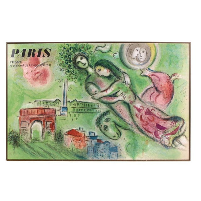 1964 Mourlot Marc Chagall L'Opera Poster, Framed | Chairish