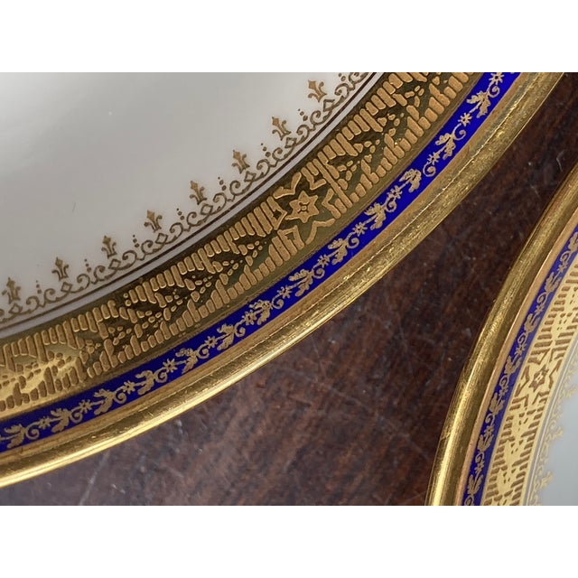 1920s Limoges France Fine Porcelain Fruit or Bisque Bowls With Green ...