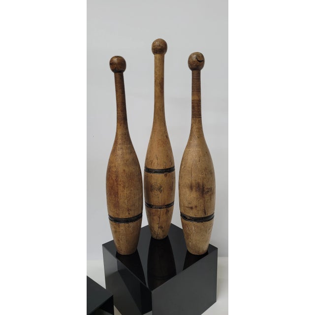 Early 20th Century Antique Folk Art Spalding Circus Juggler Bottles ...