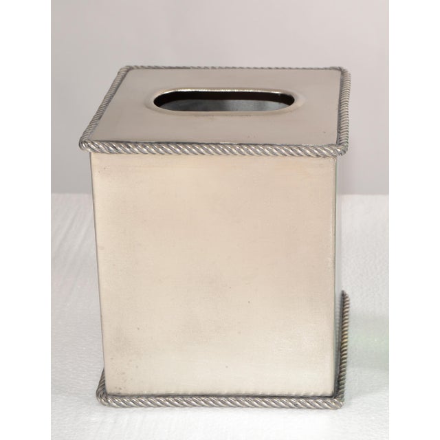 1970s Bohemian Hand Embossed Stainless Steel Tissue Box Cover Veratex ...