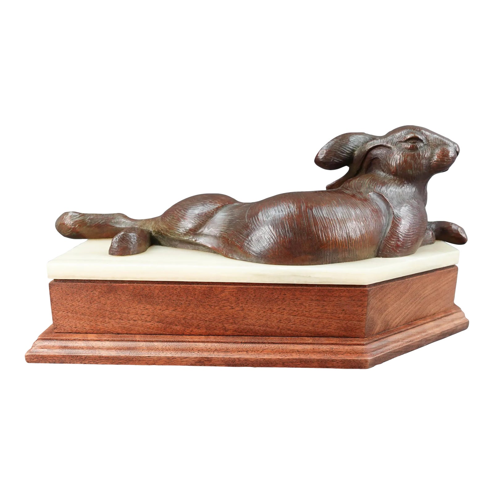 Vintage Tim Cherry Signed Rabbit Hare Bronze Sculpture Limited Edition ...