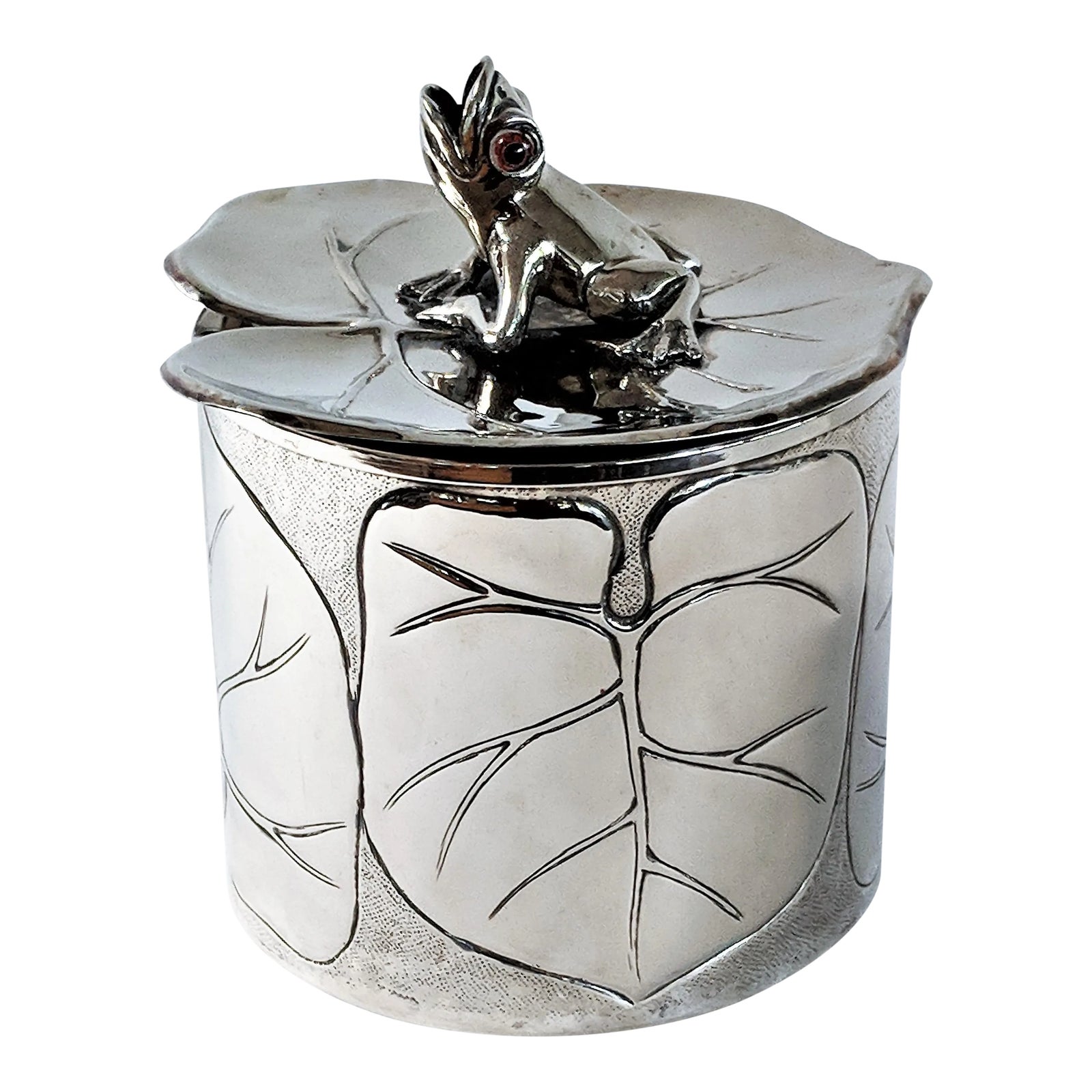 1980s Vintage Silver Plated Frog and Lily Pad Ice Bucket | Chairish