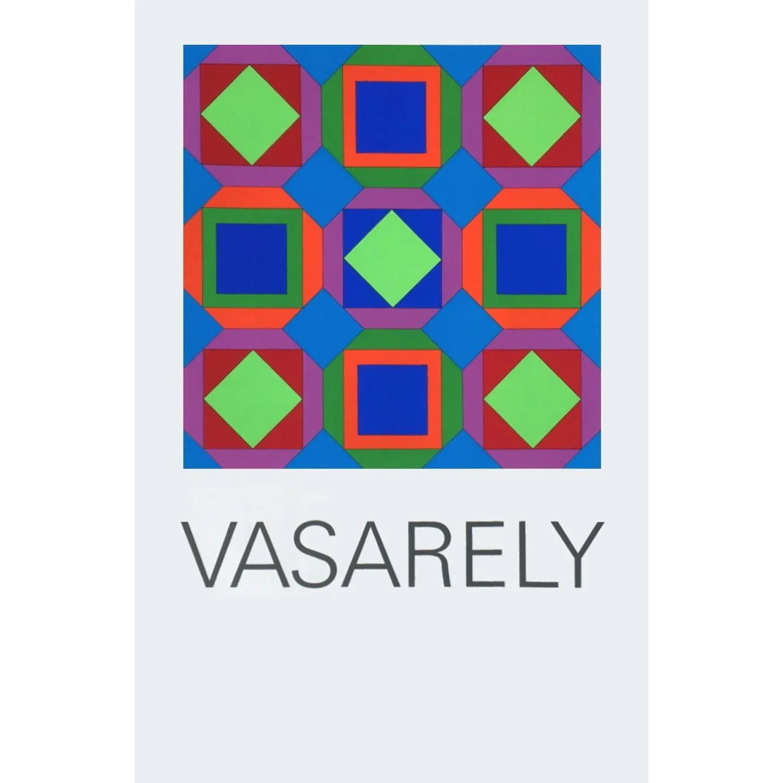 1982 Victor Vasarely Art Basel Screen Print Poster | Chairish