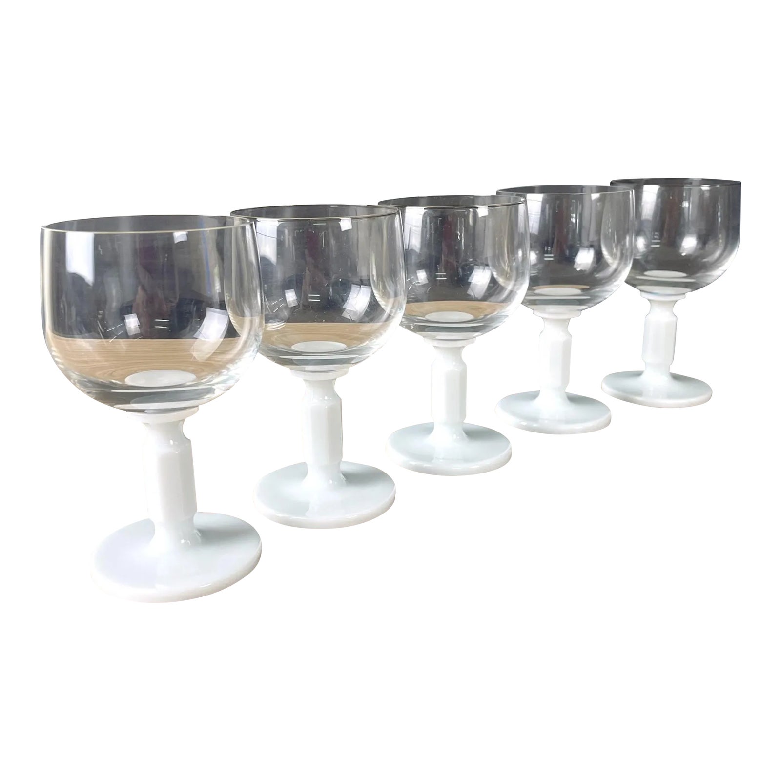 1960s Rosenthal Studio-Line Crystal Cordials With White Stems - Set of ...