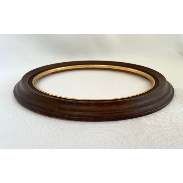 1940’s German Oval Wood Frame | Chairish