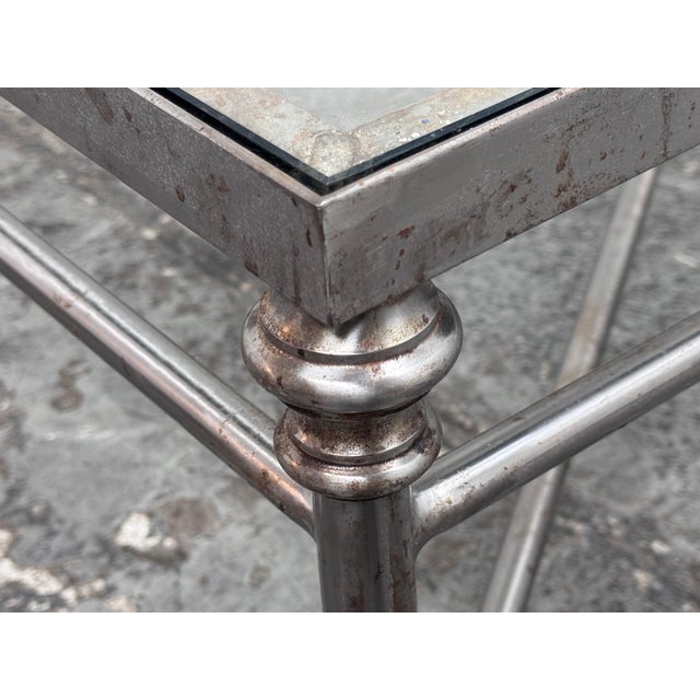 X-Frame Metal + Glass Coffee Table | Chairish