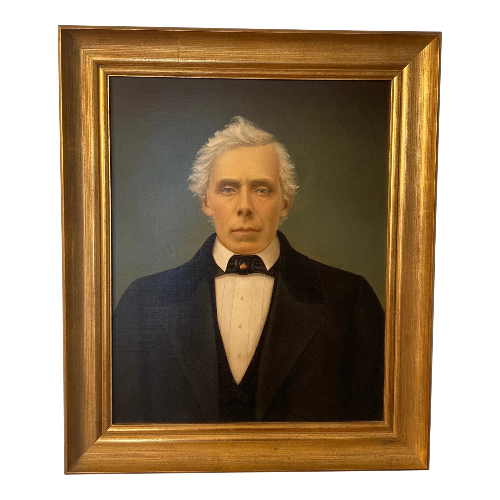 Late 19th Century Victorian Male Portrait Painting, Framed | Chairish