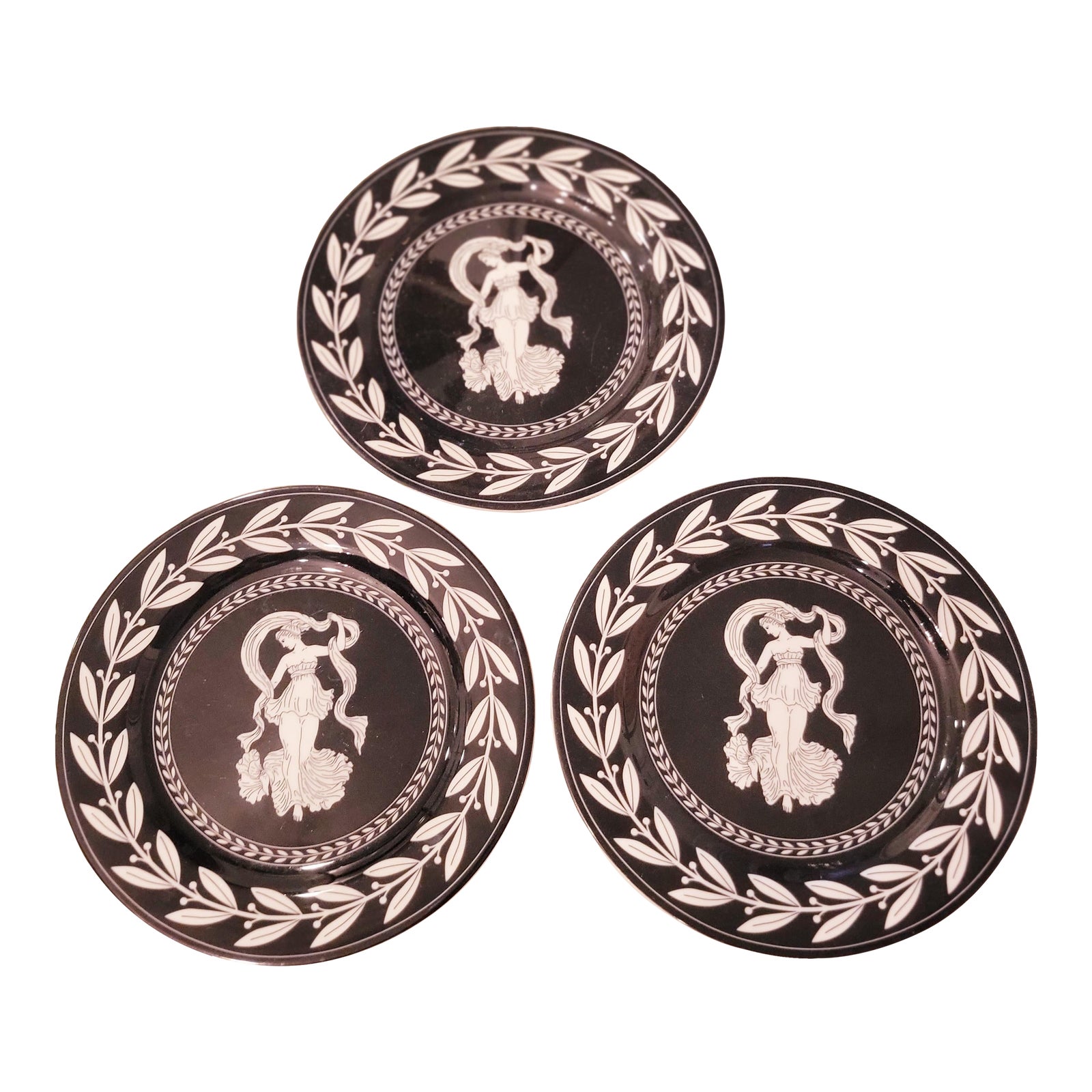 Vintage Victoria & Beale Olympia Greecian Porcelain Black White Goddess ...