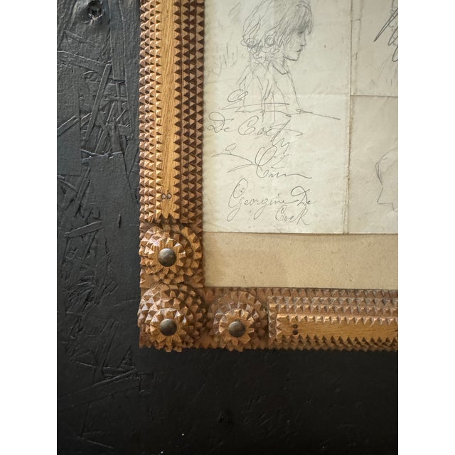 Antique Tramp Art Picture Frame | Chairish