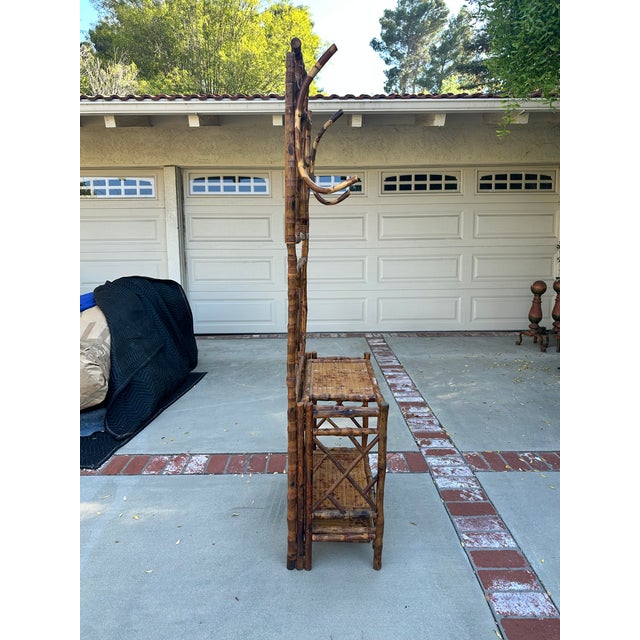 Tortoise Bamboo Hall Tree | Chairish