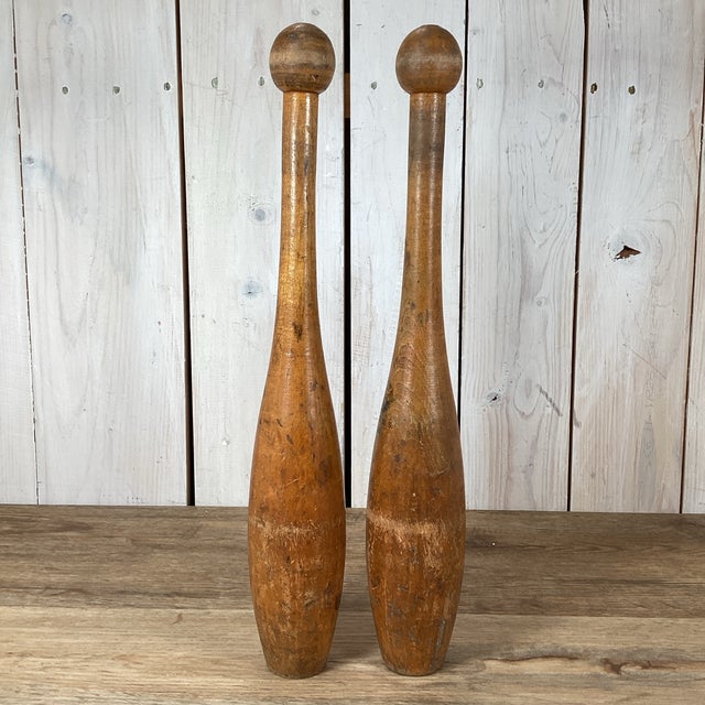 Antique Indian Clubs- Set of 2 | Chairish