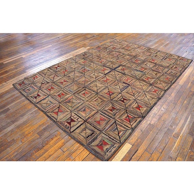 Early 20th Century American Hooked Rug ( 5'6" X 8' - 167 X 244 ) | Chairish