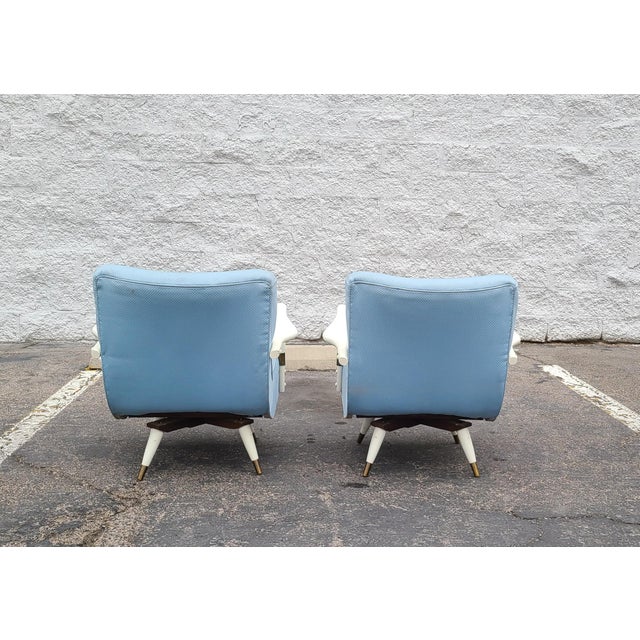 1950s Mid Century Swivel Lounge Chairs - a Pair | Chairish