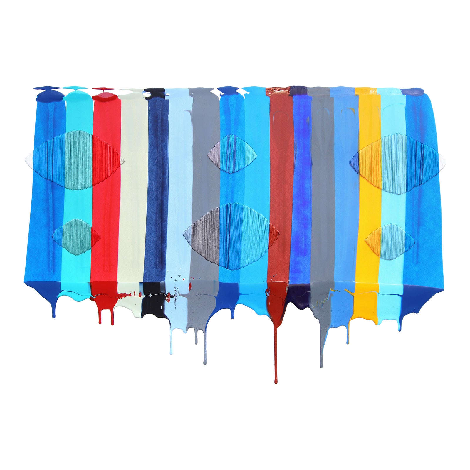 Fils I Colors DCLXI - Multicolor Abstract Contemporary Art on Paper ...