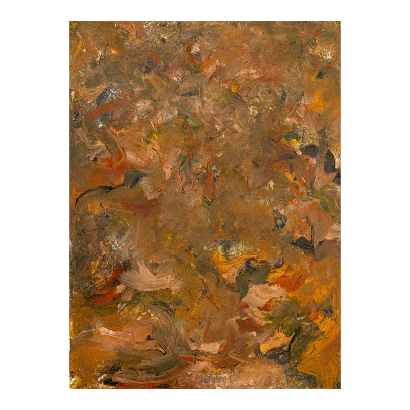 Andy Miller Abstract Composition Oil on Canvas | Chairish