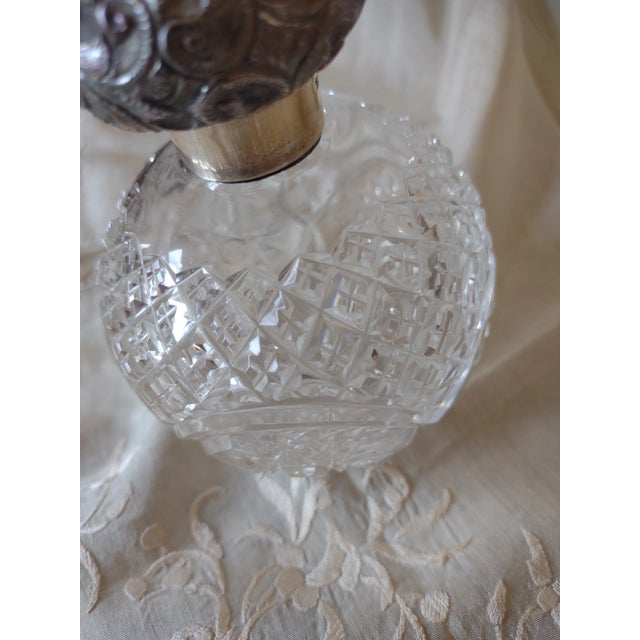 Charles May English Sterling Silver and Cut-Glass Perfume Bottle, Circa ...
