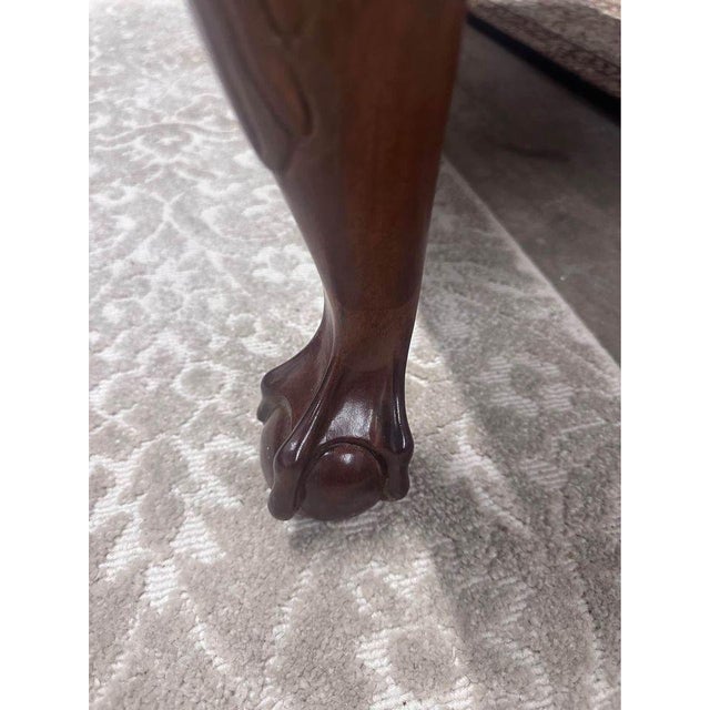 Late 20th Century Ethan Allen Ball and Claw Feet Mahogany Coffee Table ...