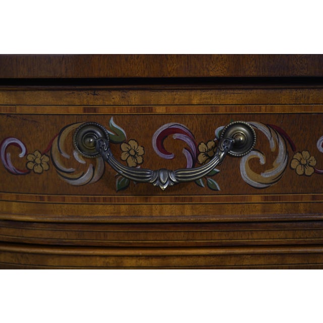 Wellington Hall Adams Paint Decorated Commode Server | Chairish