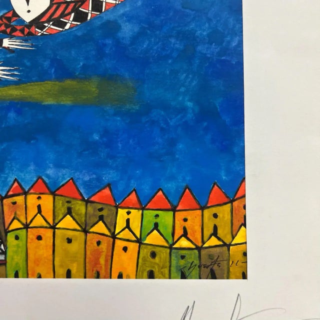 Modern Mexican Art Ink Drawing Eiffel Tower Oaxaca Mexico | Chairish