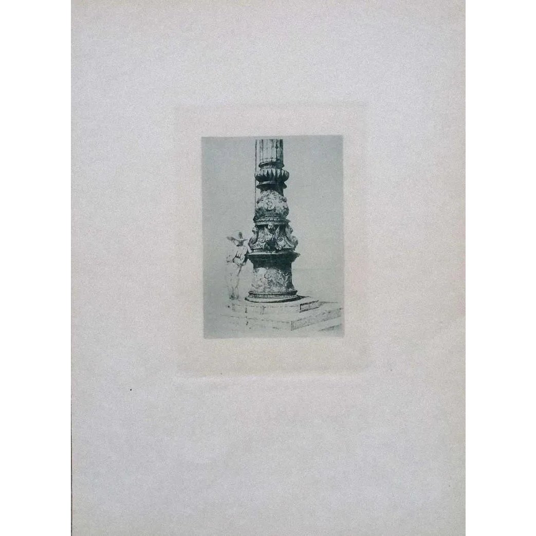 Luca Beltrami - Column in St. Mark's Square - Etching on Cardboard ...