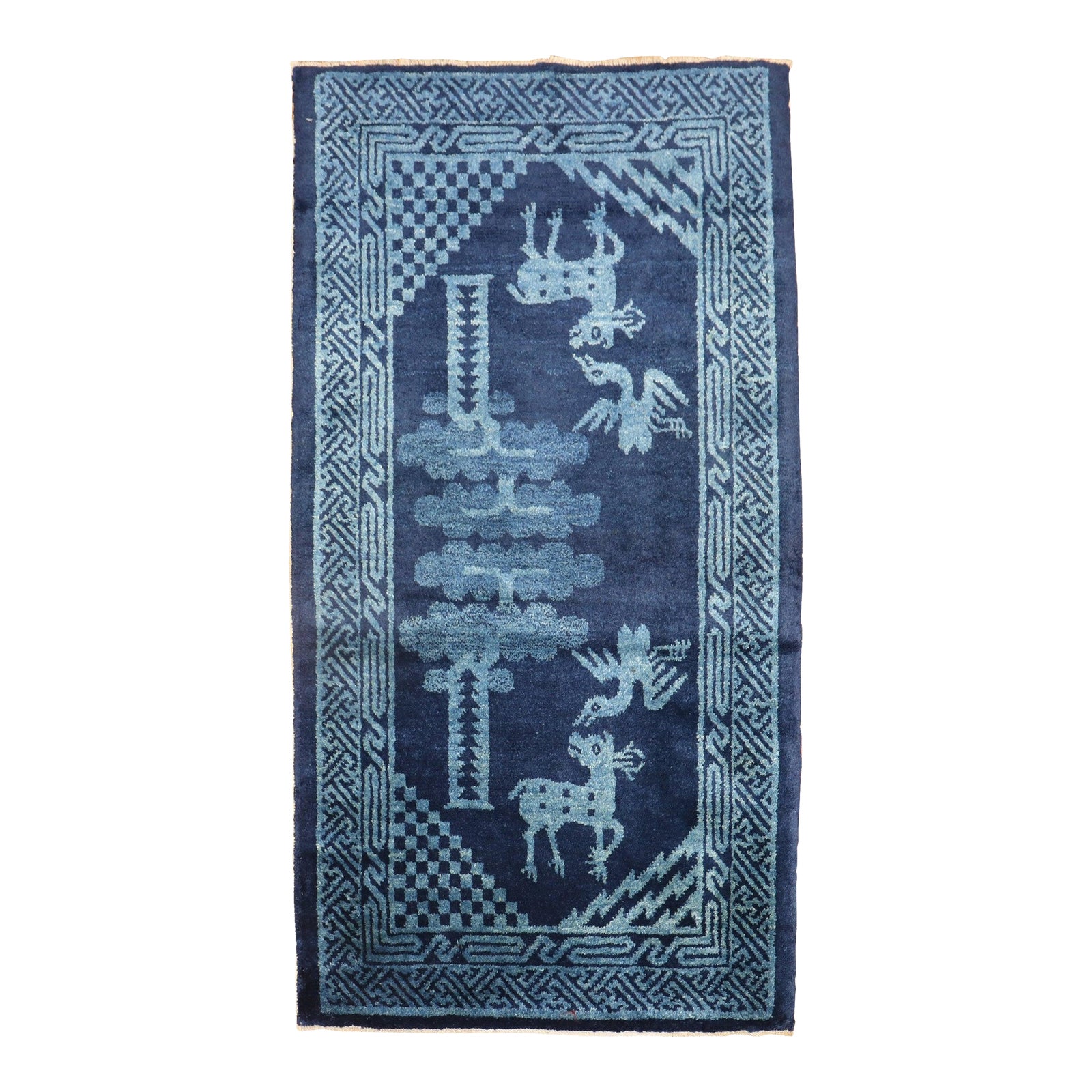 Chinese Peking Animal Pictorial Carpet | Chairish