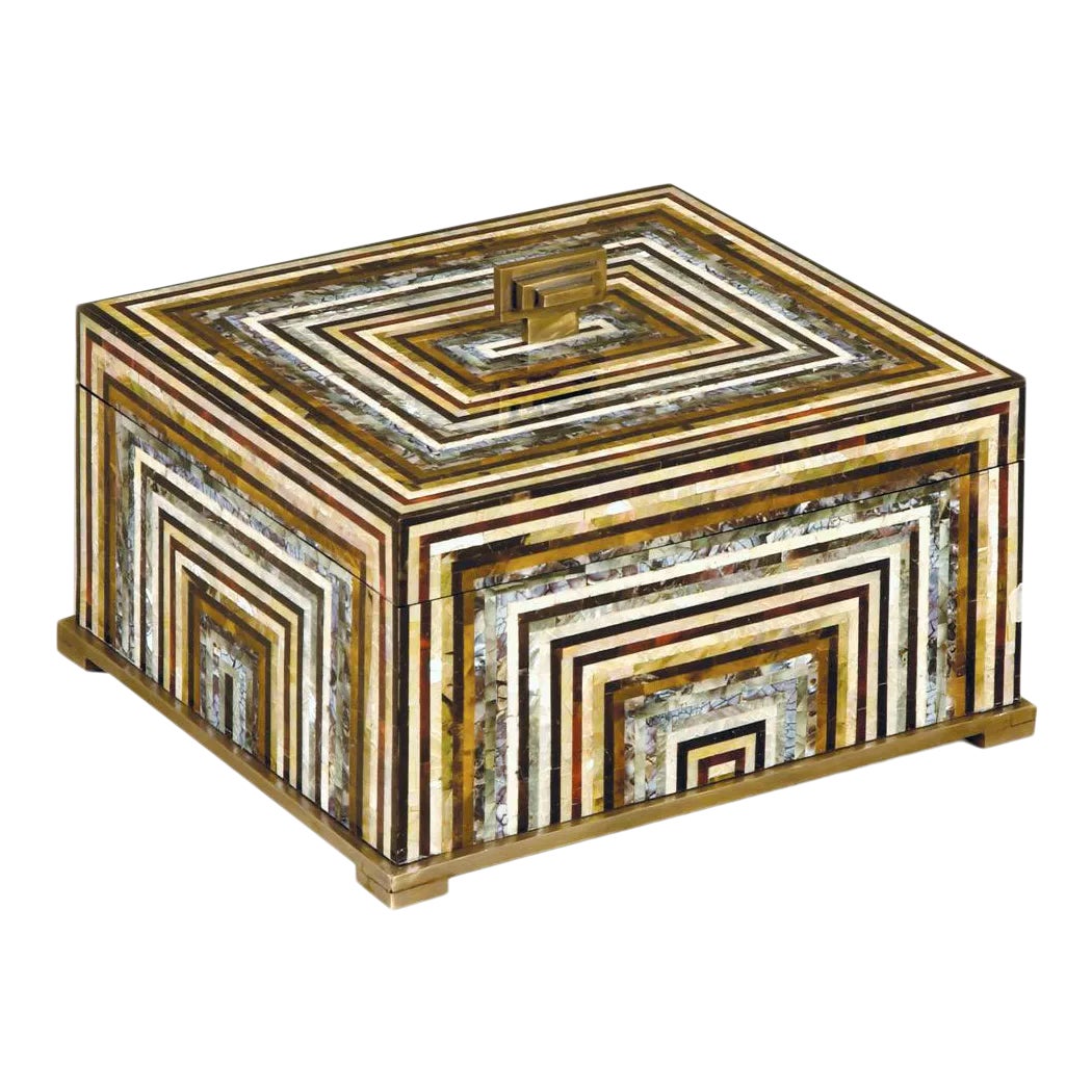 Maitland-Smith Pinstripe Box | Chairish