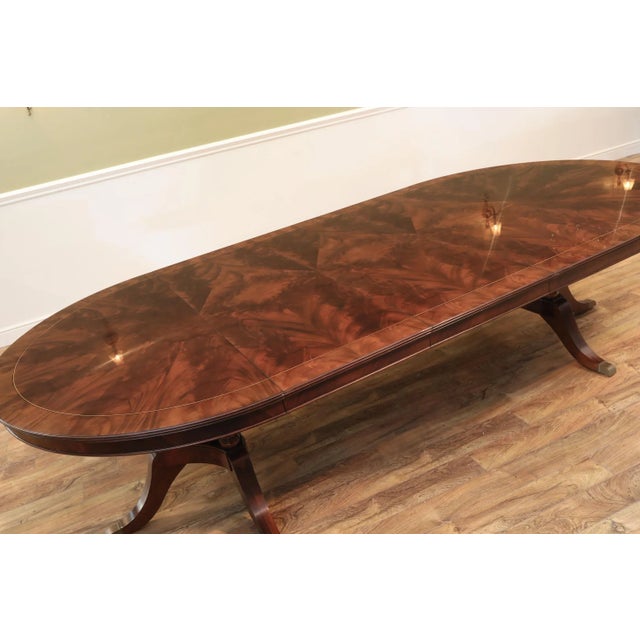 Round to Oval Mahogany Dining Table Seats 12 -Traditional Round ...
