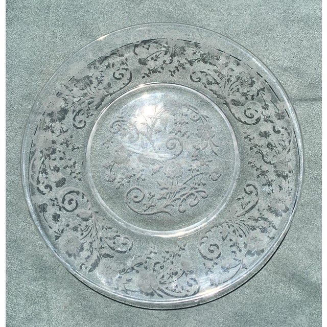 Vintage Fostoria Buttercup Crystal Glass Etched Plates Set Of 8 Chairish