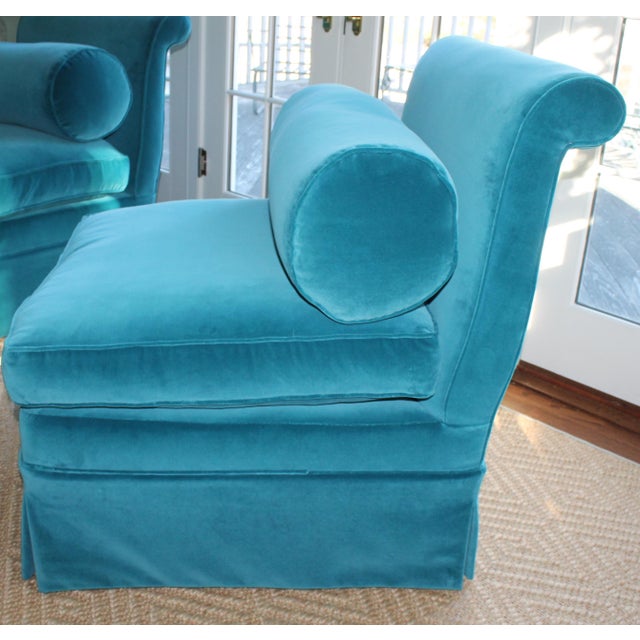Velvet Slipper Chairs | Chairish