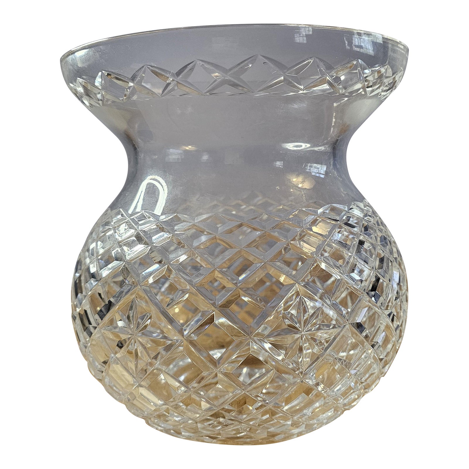 1980s Waterford Crystal Corset Vase | Chairish