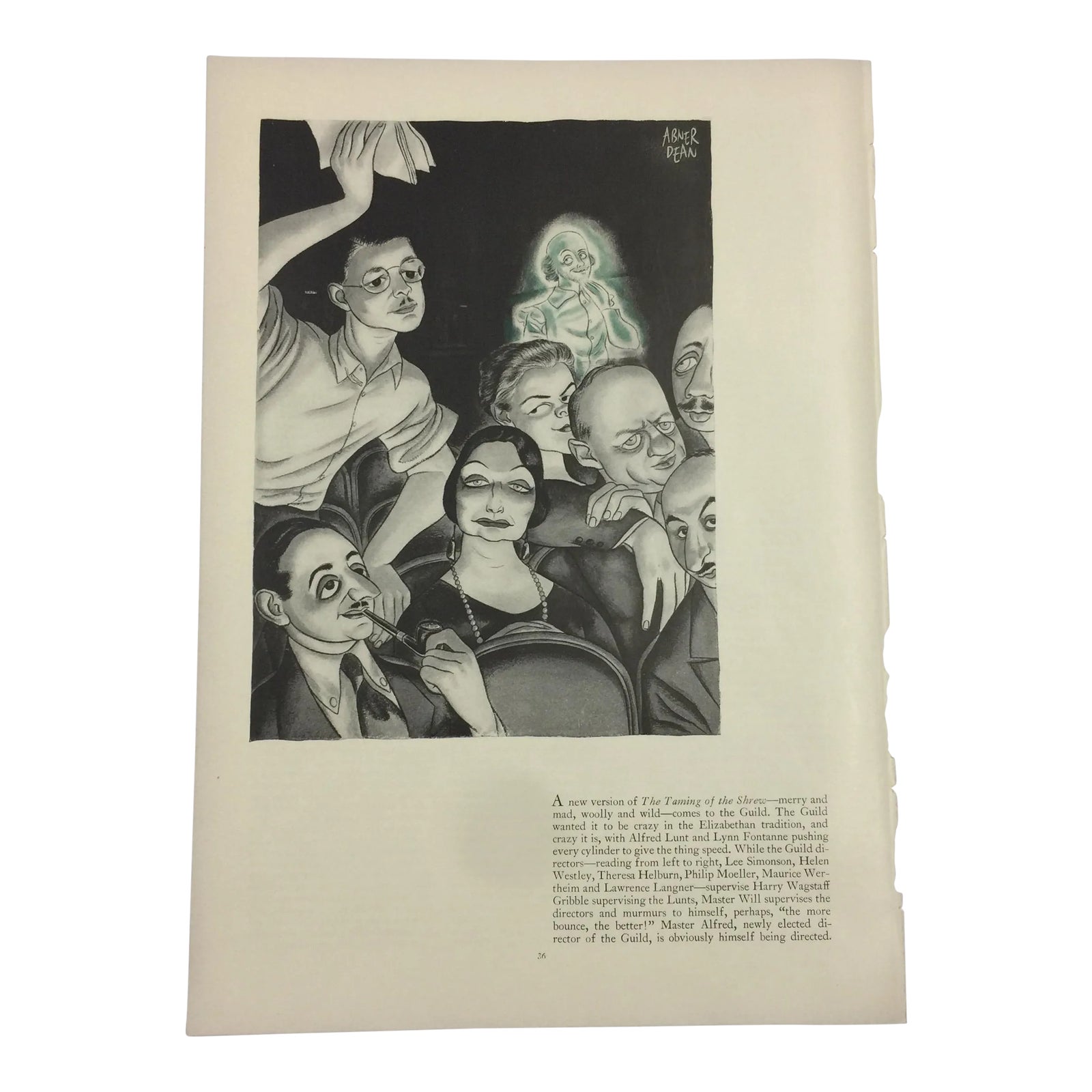 1935 Abner Dean Cartoon | Chairish