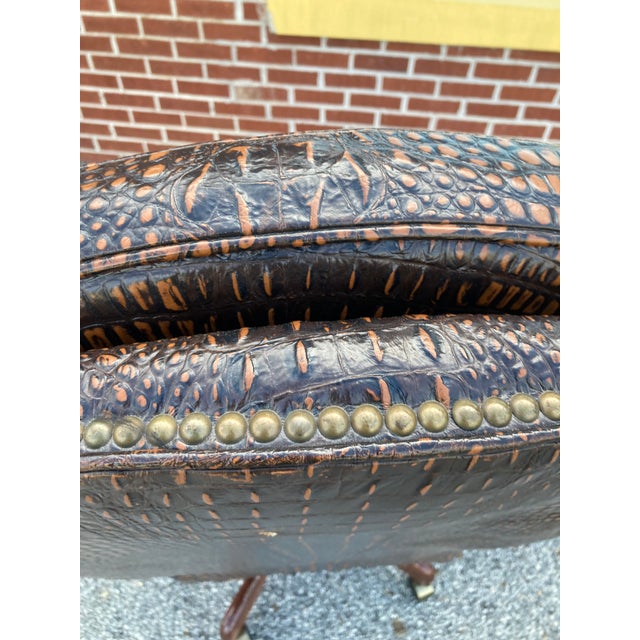 Late 20th Century Alligator or Crocodile Embossed Leather Executive ...