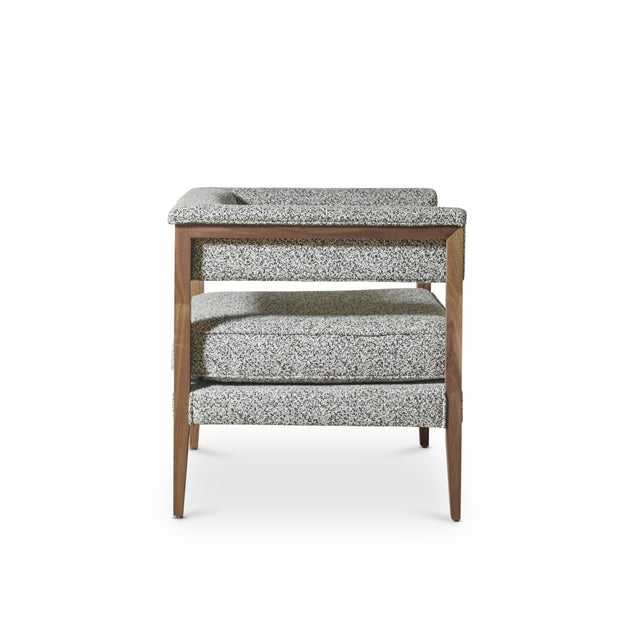 One For Victory Airy Walnut Lounge Chair | Chairish