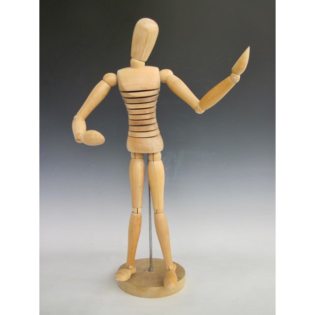 Late 20th Century Posable Jointed Wooden Human Figure Artist Figure ...
