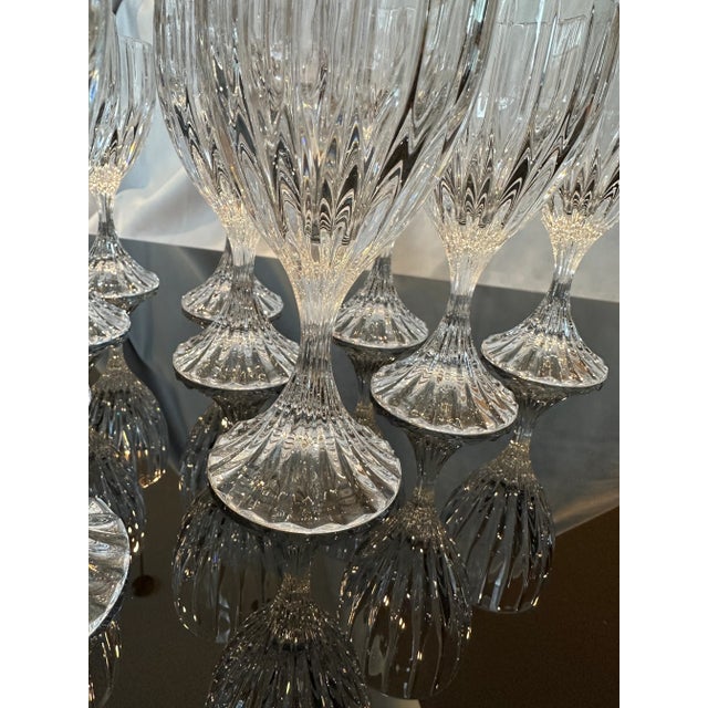 Late 20th Century Mikasa Park Lane Crystal Wine Glasses Set Of 10