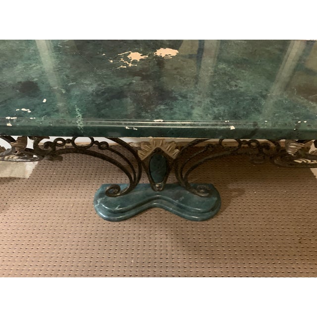1970s Vintage Wrought Iron Entry Table | Chairish