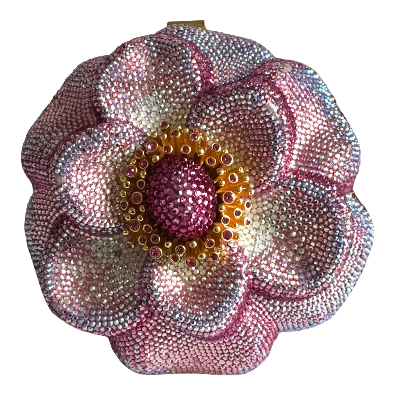 1990s Judith Leiber Swarovski Crystal Flower | Chairish