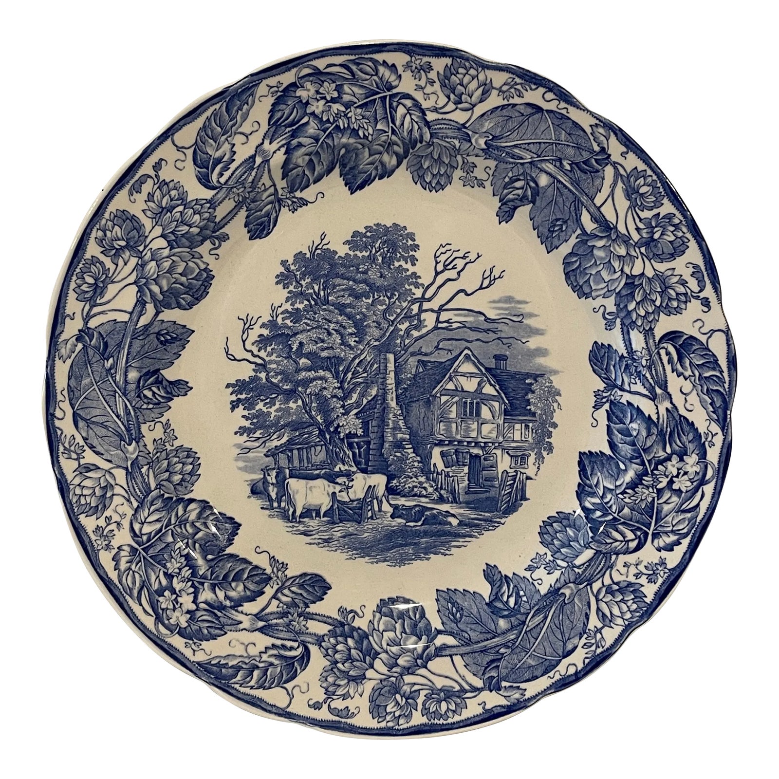 Spode Rural Scenes Plate | Chairish