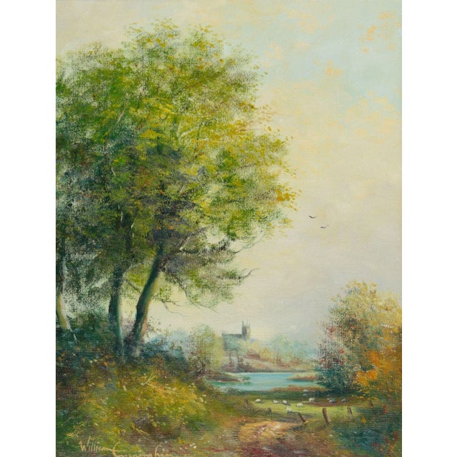 William Cunningham Oil Painting of Irish Countryside Scene with ...