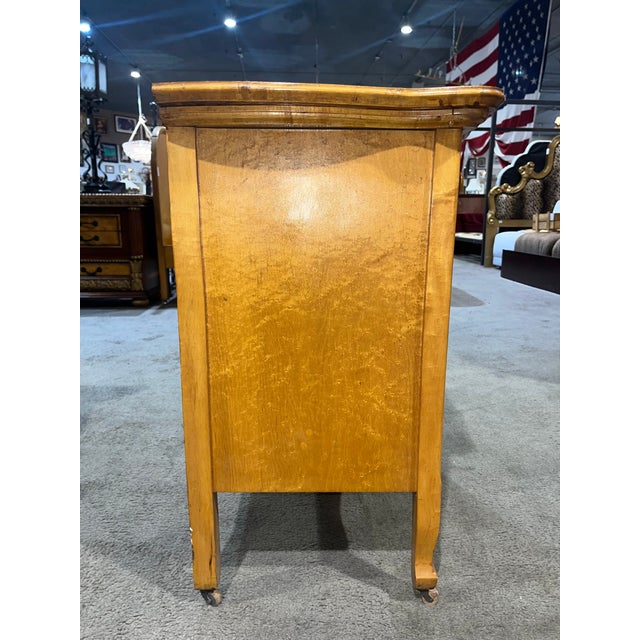 1910s Antique Birdseye Maple Wood Washstand | Chairish