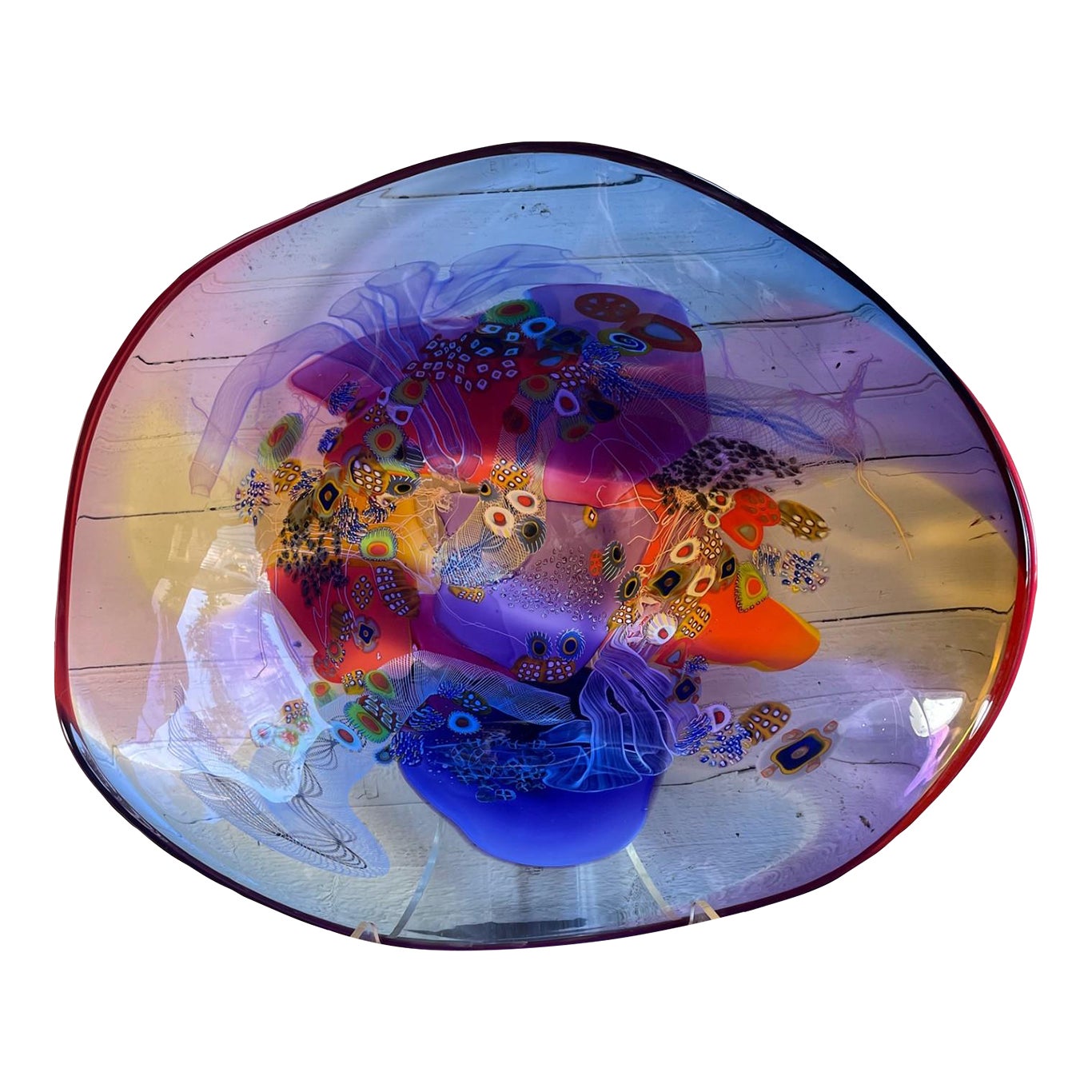 "Lava and Purple Platter" by American Studio Glass Artist Wes Hunting ...