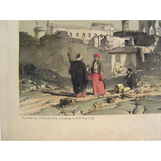 Mid 19th Century Josephs Hall, Cairo Egypt, 1840 | Chairish