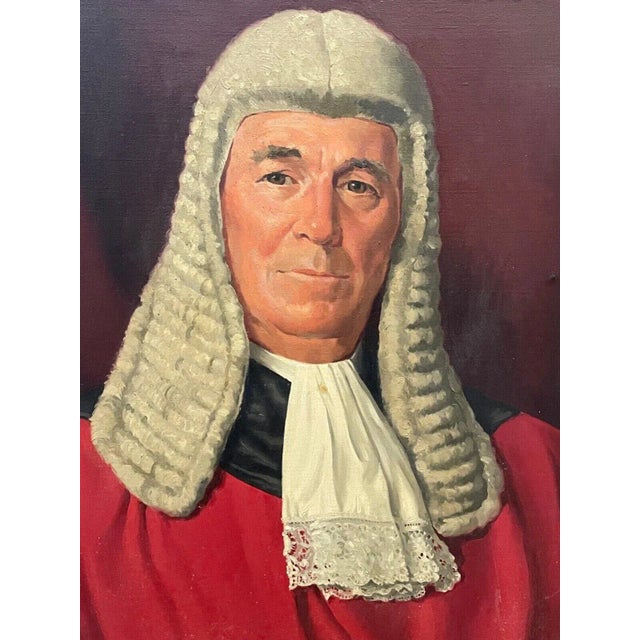 Mid 20th Century British Oil Painting Portrait of Judge Paul Storr in ...
