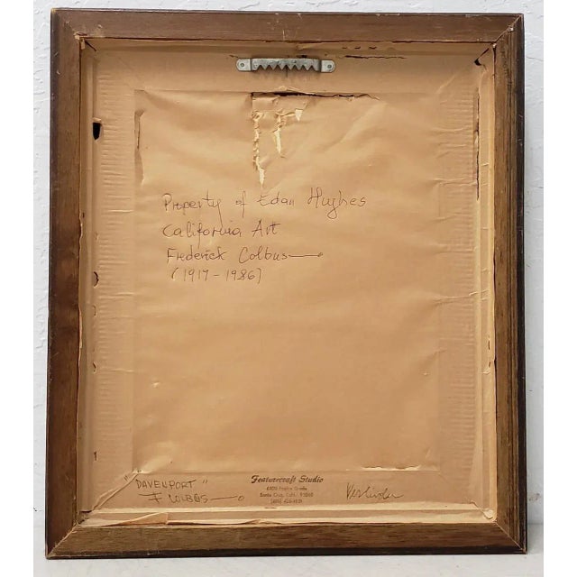 Frederick Colbus (California, 1917-1986) Original Oil on Panel C.1960s ...