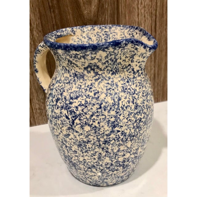 2000s Molly Dallas Handcrafted Pottery School Flag Design Water Pitcher ...