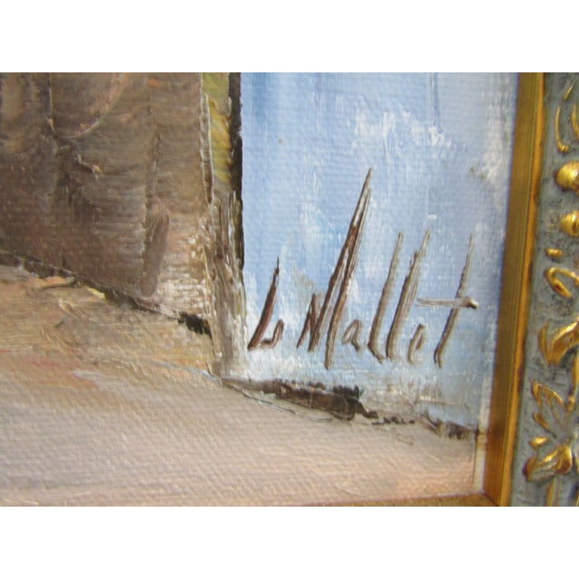 Vintage Canadian Artist Leo Mallet Original Signed Oil Painting | Chairish