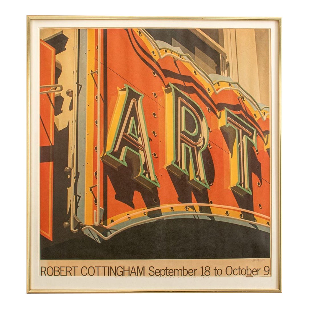 Robert Cottingham Art (Red) Signed Poster | Chairish